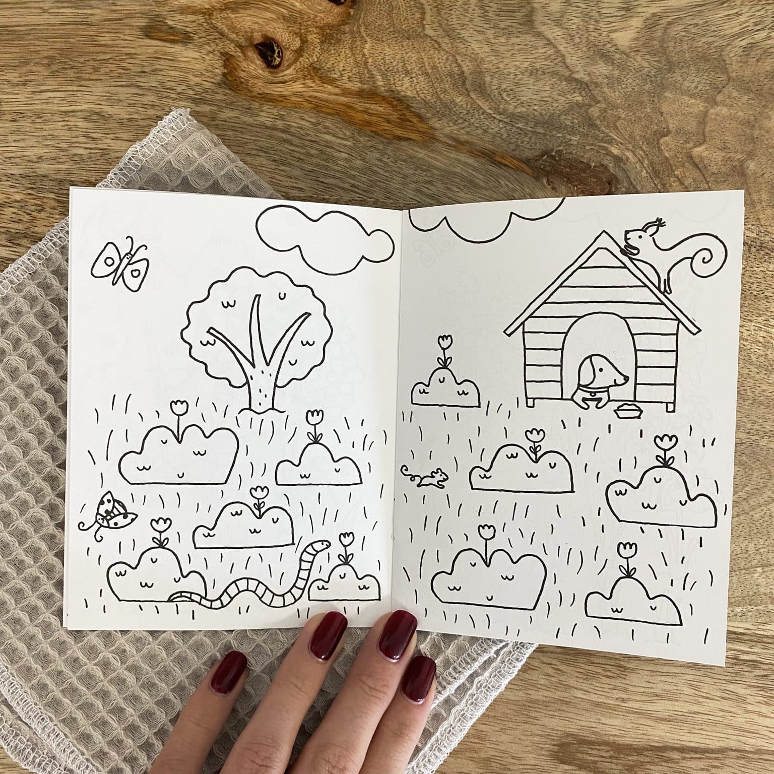 Petit cahier de coloriage - Le jardin - Mes courses en vrac