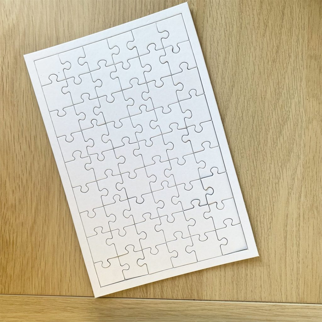 Puzzle vierge à personnaliser - 54 pièces - Mes courses en vrac