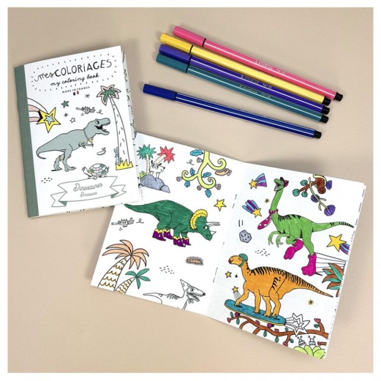 Petit cahier de coloriage - Les dinosaures - Mes courses en vrac